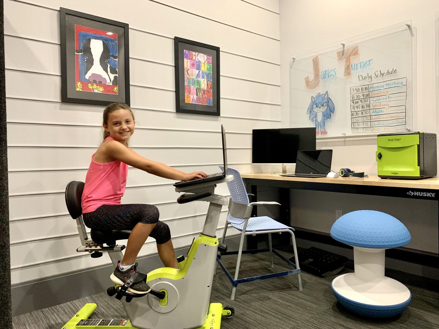 Virtual School Ideas - Kids Home Workstations - wadeworkscreative.com